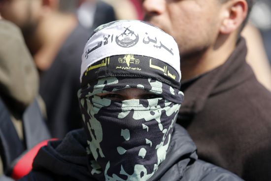 Masked Palestinian Youth Takes Part During Editorial Stock Photo ...