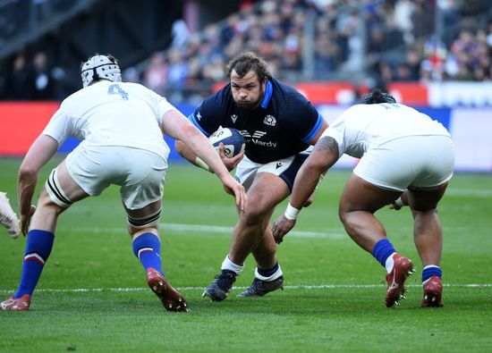 Pierre Schoeman Scotland Prop Crashes Through Editorial Stock Photo ...