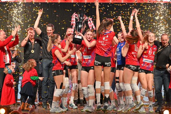 Asterix Players Celebrate After Winning Match Editorial Stock Photo ...