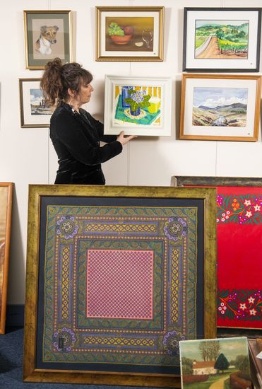 Carla Vismartin Has Laborious Job Hanging Editorial Stock Photo - Stock ...