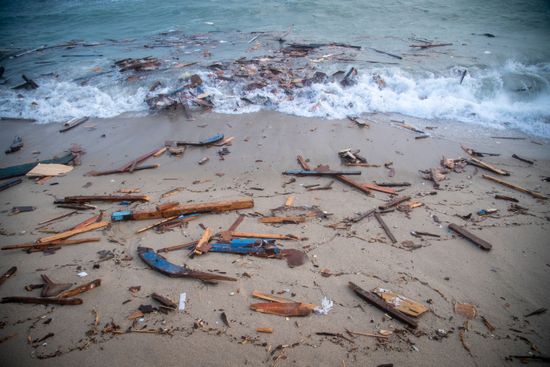 Debris Wash Ashore Following Shipwreck Beach Editorial Stock Photo ...