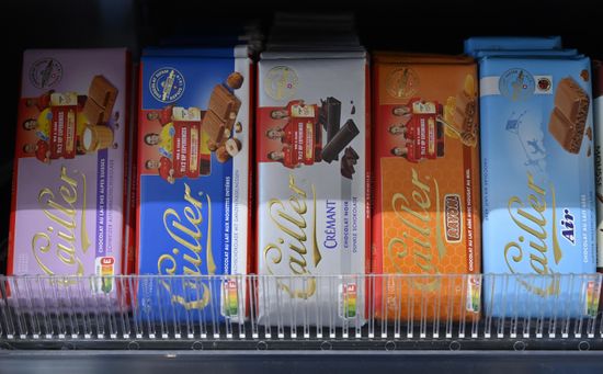 Sales Shelf Cailler Chocolate Bars Editorial Stock Photo - Stock Image ...