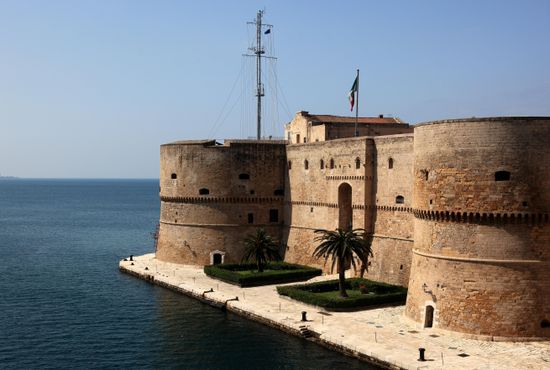 Castello Aragonese Called Castel Santangelo On Editorial Stock Photo ...
