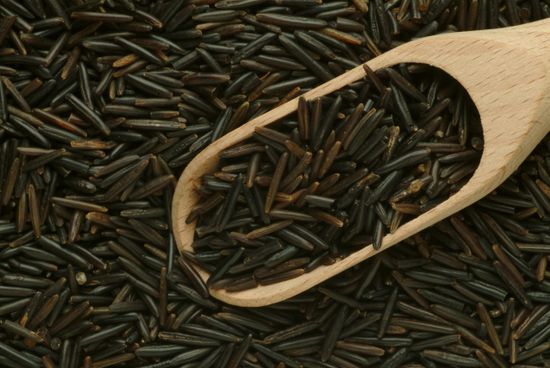 Food Black Rice Wild Rice Zizania Editorial Stock Photo - Stock Image ...