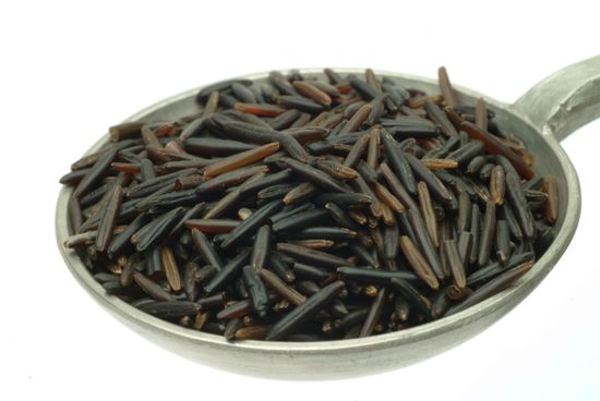 Food Black Rice Wild Rice Zizania Editorial Stock Photo - Stock Image ...