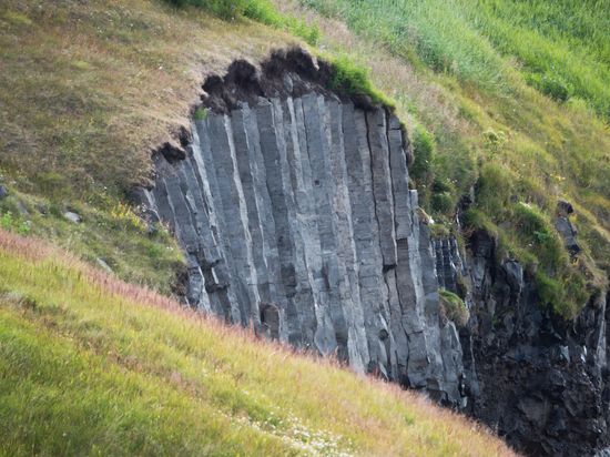 Basalt Columns Stadarbjargavik Bay Hofsos Northern Editorial Stock ...