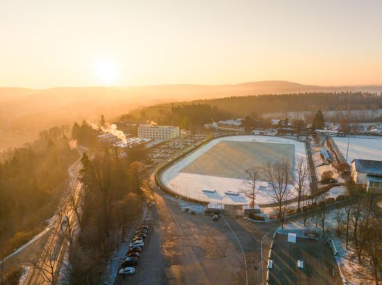 Iced Stadium Sunrise Calw Black Forest Editorial Stock Photo - Stock ...