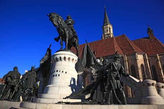 Equestrian Statue Matthias Corvinus Matthias Rex Editorial Stock Photo ...