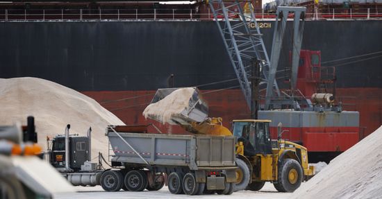 Crews Eastern Salt Load Road Salt Editorial Stock Photo - Stock Image ...