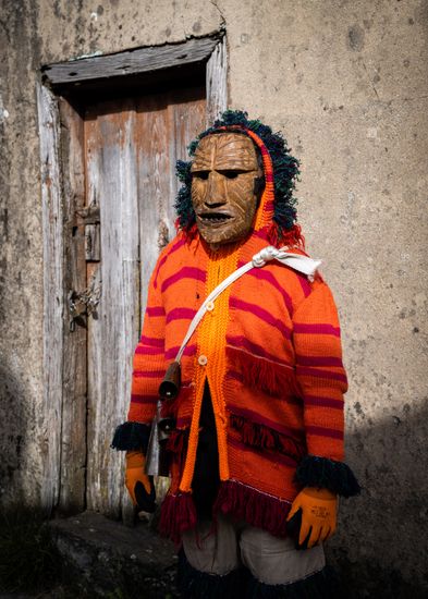 Reveler Dressed Devil Poses Portrait During Editorial Stock Photo ...