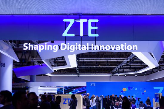 Zte Company Logo Seen During First Editorial Stock Photo - Stock Image ...