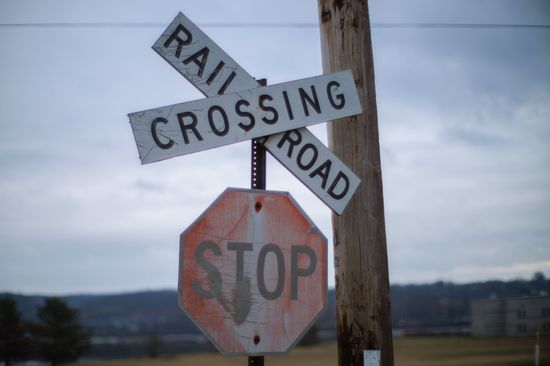 Railroad Crossing Sign Seen Monaca Pennsylvania Editorial Stock Photo ...