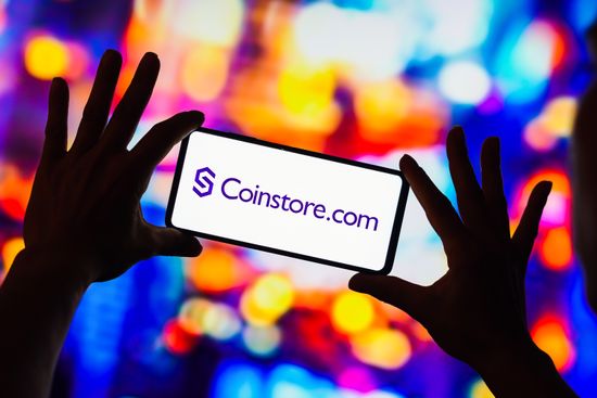 This Photo Illustration Coinstore Logo Seen Editorial Stock Photo ...