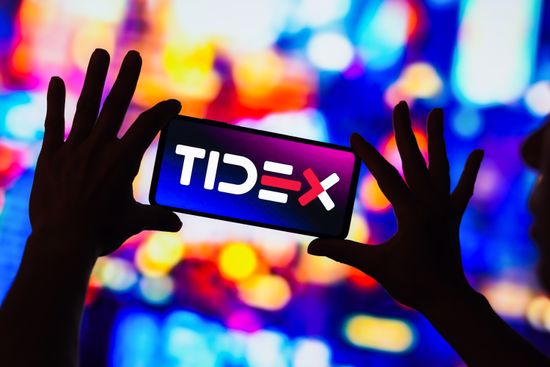 This Photo Illustration Tidex Logo Seen Editorial Stock Photo - Stock ...