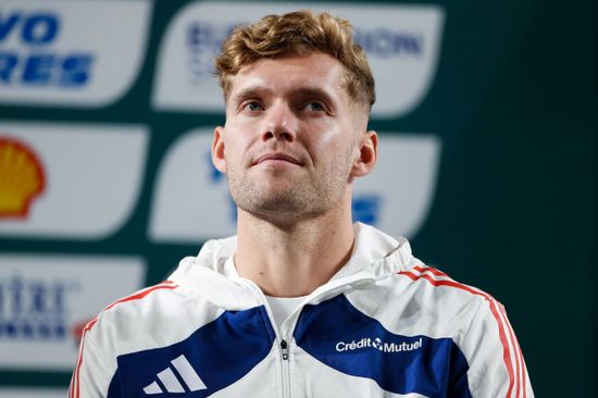 Kevin Mayer France Reacts During Press Editorial Stock Photo - Stock ...