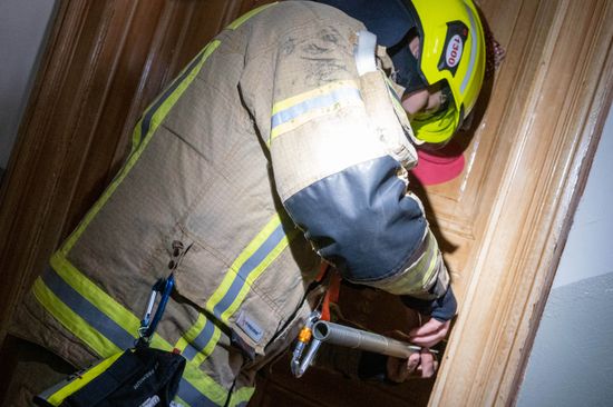Firefighter Berlin Fire Department Opening Door Editorial Stock Photo ...
