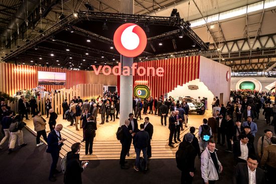 Vodafone Stand During Mobile World Congress Editorial Stock Photo ...