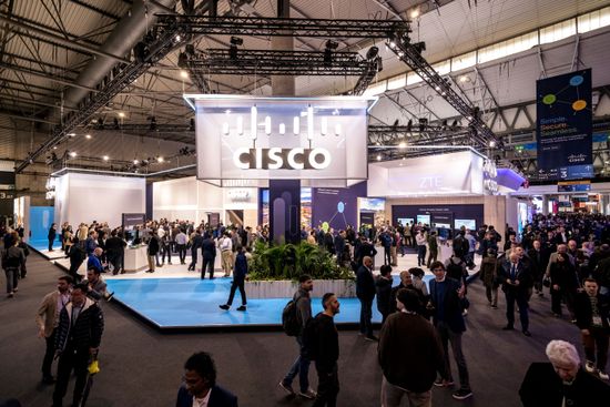 Cisco Stand During Mobile World Congress Editorial Stock Photo - Stock ...