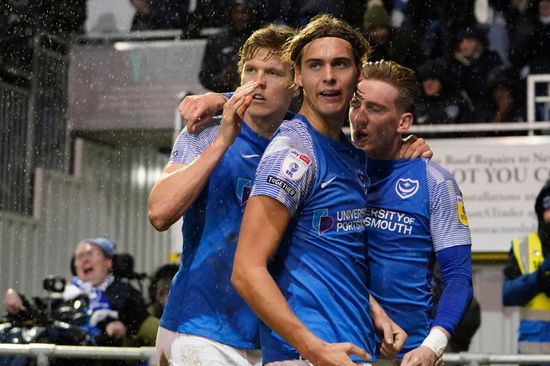 Goal Portsmouth Defender Ryley Towler Scores Editorial Stock Photo ...