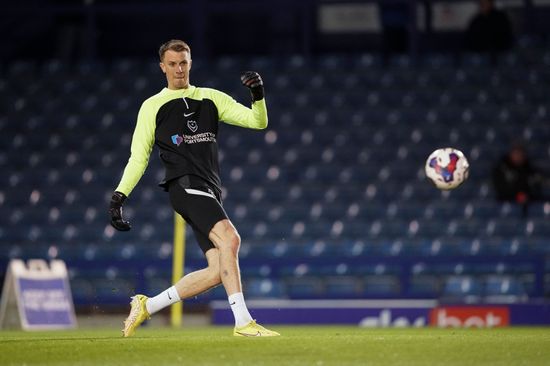 Portsmouth Goalkeeper Matt Macey During Efl Editorial Stock Photo ...