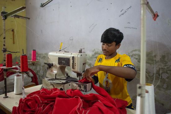 Teenage Boy Working Local Garment Factory Editorial Stock Photo - Stock ...