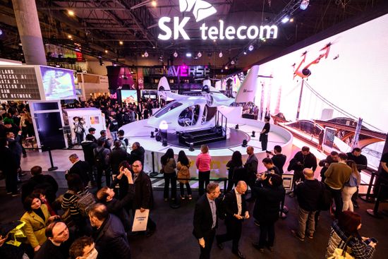 Sk Telecom Stand During Mobile World Editorial Stock Photo - Stock ...