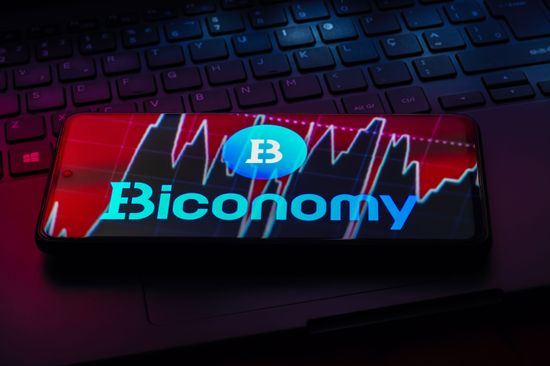 This Photo Illustration Biconomy Exchange Logo Editorial Stock Photo ...