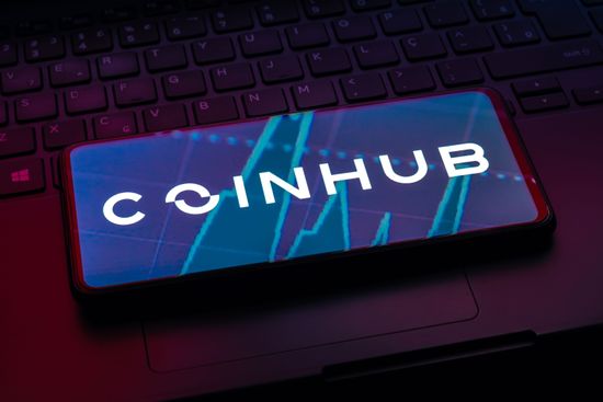 This Photo Illustration Coinhub Logo Seen Editorial Stock Photo - Stock ...