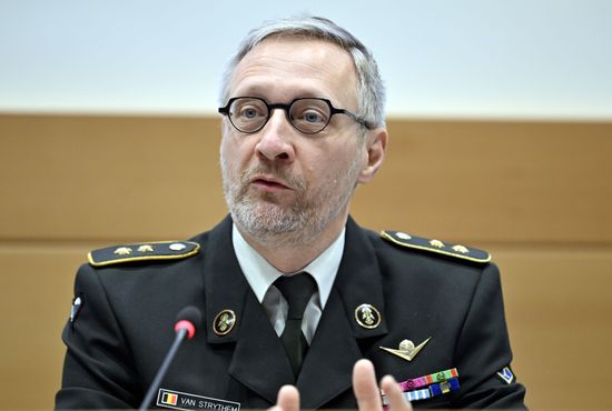 Major General Michel Van Strythem Pictured Editorial Stock Photo ...