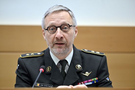 Major General Michel Van Strythem Pictured Editorial Stock Photo ...