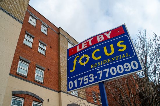 Let By Sign Outside Block Flats Editorial Stock Photo - Stock Image ...