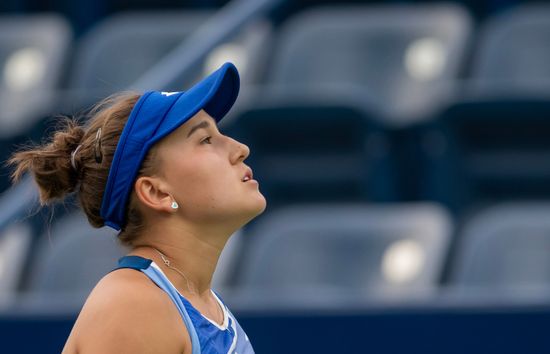 Russian Tennis Player Kamilla Rakhimova Reacts Editorial Stock Photo ...