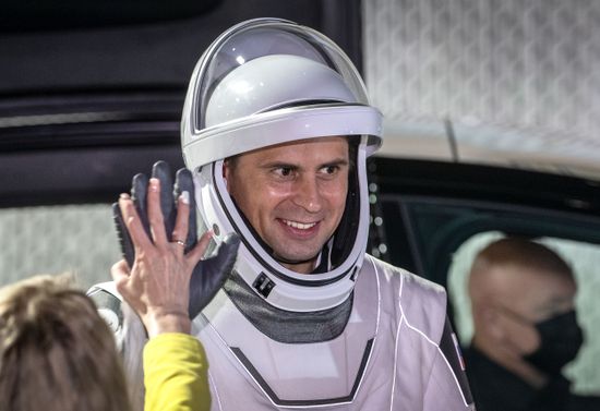 Roscosmos Cosmonaut Andrey Fedyaev Gestures During Editorial Stock Photo - Stock Image ...