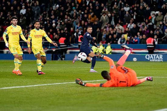 Kylian Mbappe Psg Sees His Shot Editorial Stock Photo - Stock Image ...