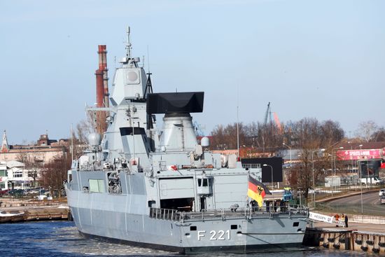 German Navy Frigate Hessen During Scheduled Editorial Stock Photo ...