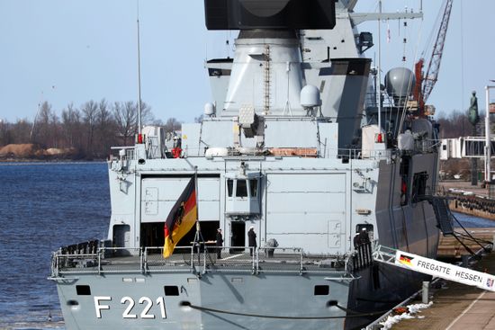 German Navy Frigate Hessen During Scheduled Editorial Stock Photo ...