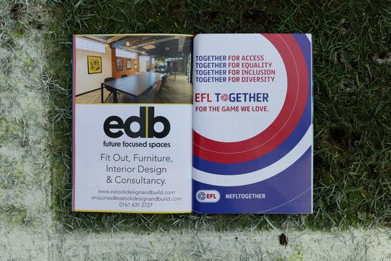 Efltogether Advert Matchday Programme Efl Together Editorial Stock ...