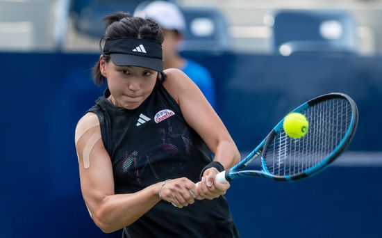 Chinese Tennis Player Xinyu Wang Action Editorial Stock Photo - Stock ...