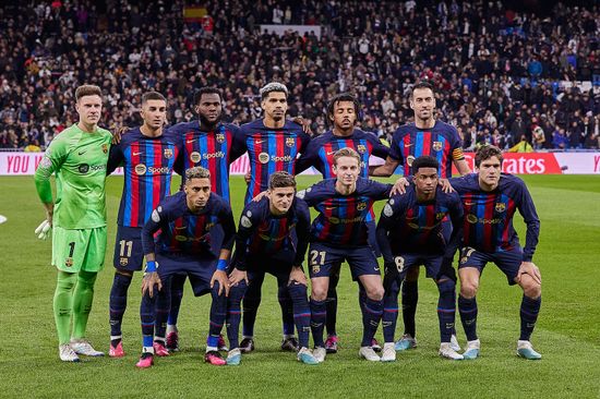 Fc Barcelona Team Group Poses During Editorial Stock Photo - Stock ...