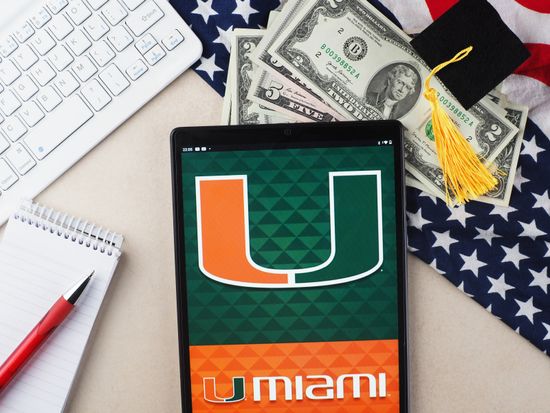 This Photo Illustration University Miami Logo Editorial Stock Photo ...