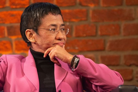 Maria Resa Nobel Peace Prizewinning Journalist Editorial Stock Photo ...