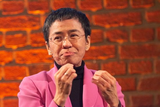 Maria Resa Nobel Peace Prizewinning Journalist Editorial Stock Photo ...