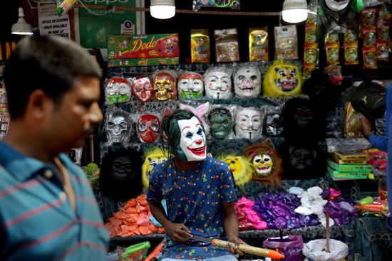 Vendor Wears Joker Mask He Sells Editorial Stock Photo - Stock Image ...