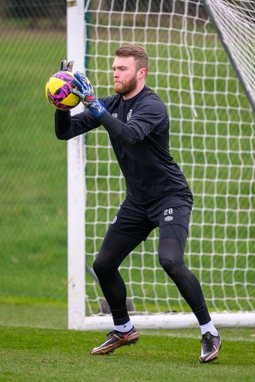 Hearts Goalkeeper Zander Clark During Training Editorial Stock Photo ...