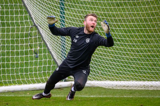Hearts Goalkeeper Zander Clark During Training Editorial Stock Photo ...