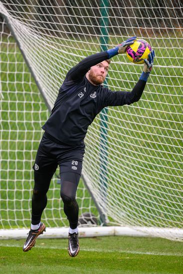 Hearts Goalkeeper Zander Clark During Training Editorial Stock Photo ...