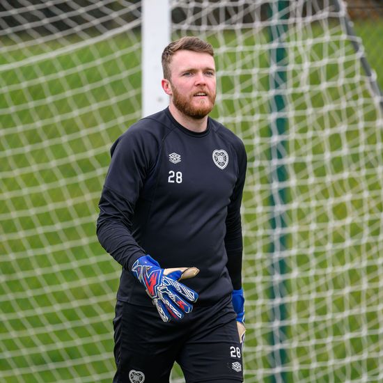 Hearts Goalkeeper Zander Clark During Training Editorial Stock Photo ...