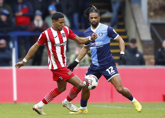 Exeter City Player Demetri Mitchell Takes Editorial Stock Photo - Stock ...