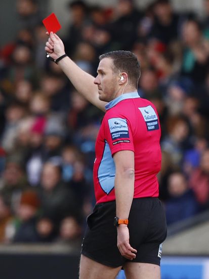 Referee Tom Foley Shows Red Card Editorial Stock Photo - Stock Image ...