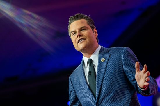 Republican Representative Florida Matt Gaetz Speaks Editorial Stock ...